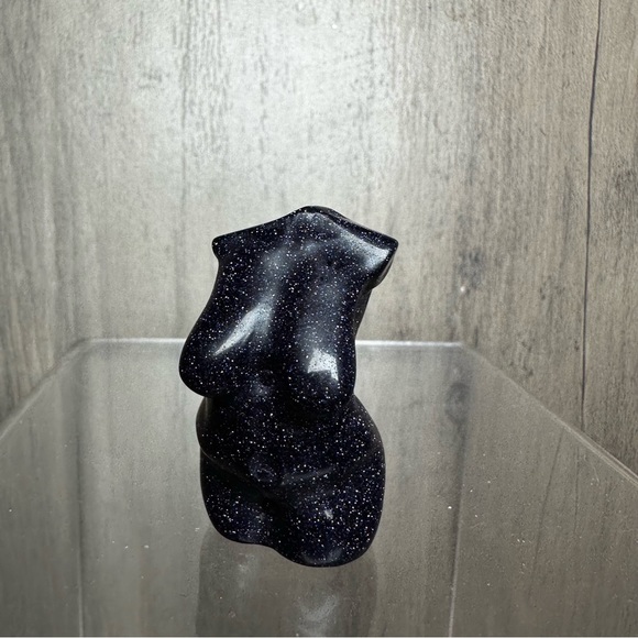 Accents | Blue Sandstone Goldstone Female Lady Woman Body Torso Crystal ...